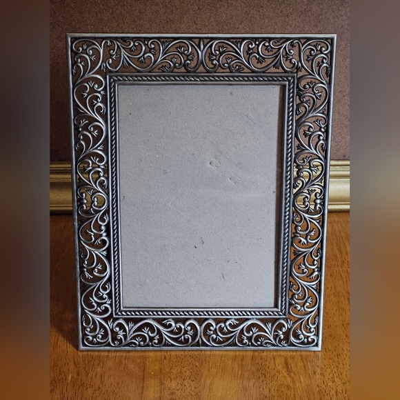 Sixtrees | Accents | Sixtrees Carved Metal Picture Frame With Easel For ...
